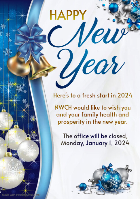 NWCH Happy New Year 2024 | PosterMyWall