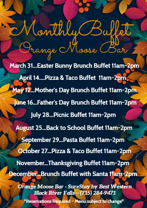 OM Monthly Buffet List | PosterMyWall