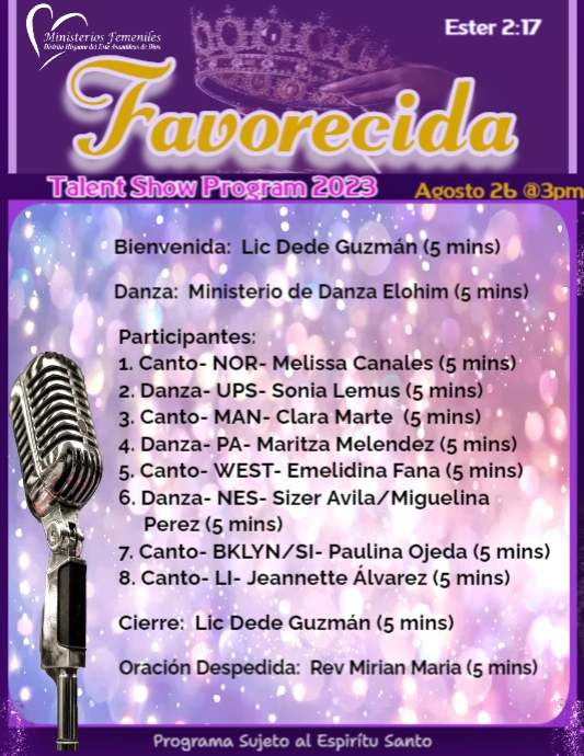 Copy of Talent Show Program 8.26.23 | PosterMyWall