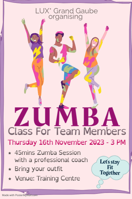 Zumba Classes | PosterMyWall