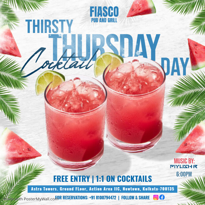 National Watermelon Day Party Post Template | PosterMyWall