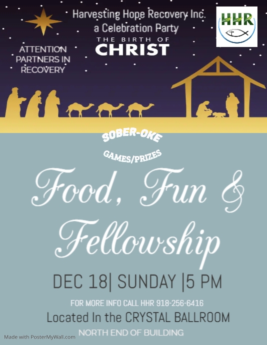 Food, Fun & Fellowship | PosterMyWall