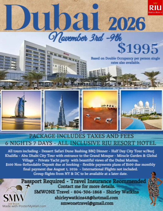 Dubai Travel Flyer Template | PosterMyWall