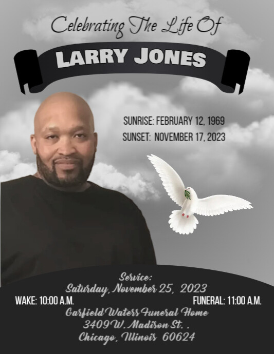 Memorial and Funeral Program Flyer Template (3) | PosterMyWall