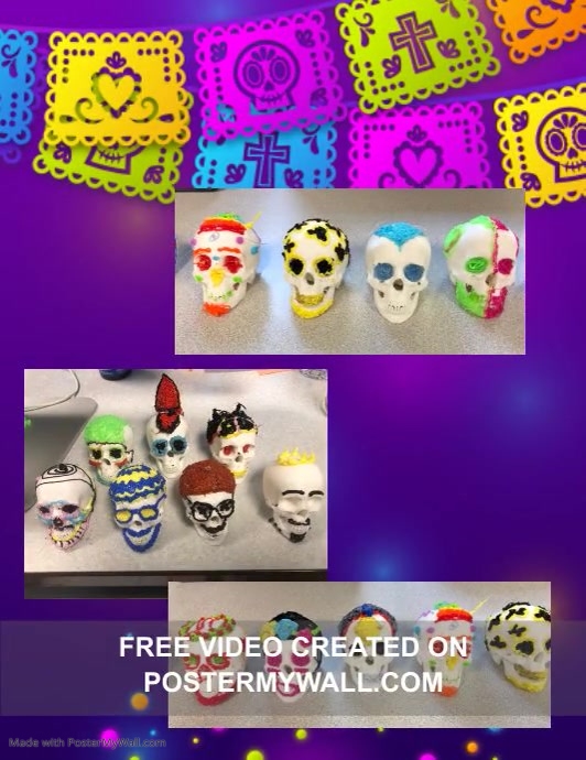 3D Printed Sugar Skulls Inbox | PosterMyWall
