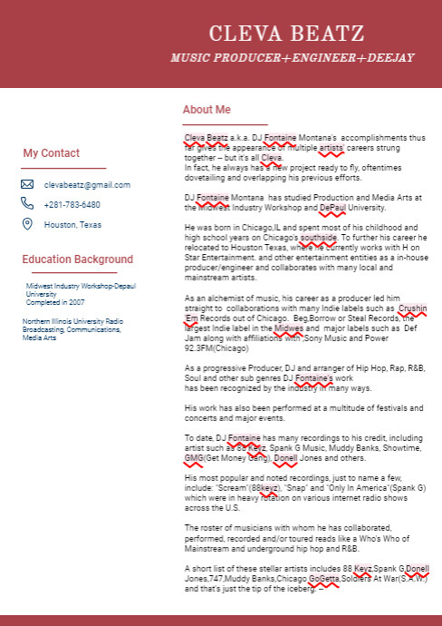 Simple Pink Profile Resume template | PosterMyWall