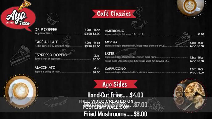 Copy of Ayo Coffee menu | PosterMyWall