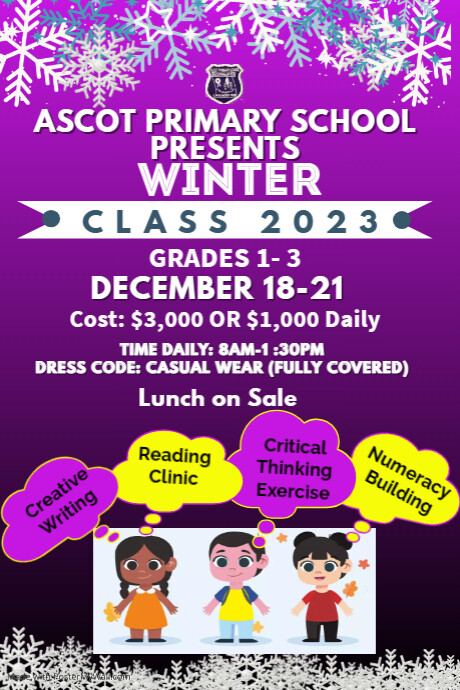 Lower school winter class | PosterMyWall