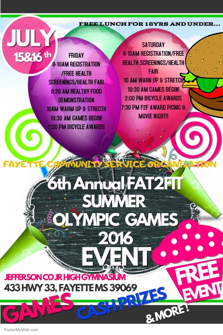 F2F SUMMER OLYMPIC GAMES 2016 | PosterMyWall