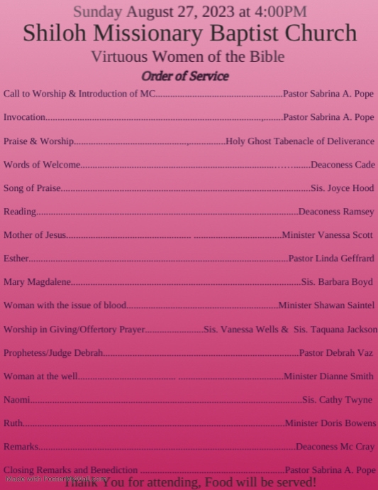 Women Program | PosterMyWall