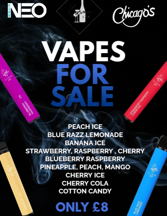 Black and Blue Vape Retail Shop Flyer Templat | PosterMyWall
