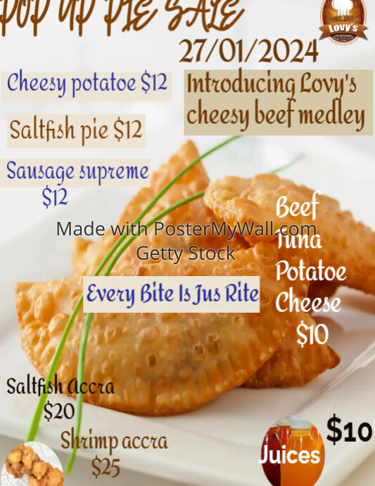 Copy of Bakery's Menu Template | PosterMyWall