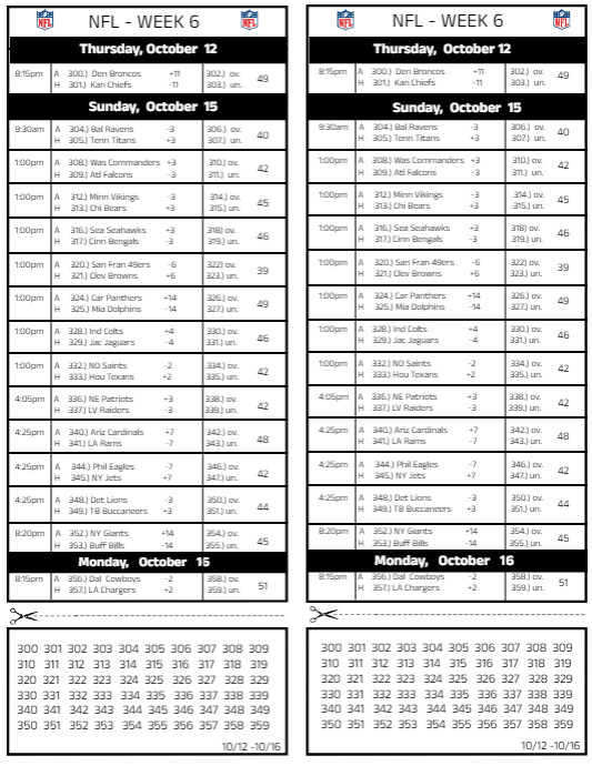 Copy of 6-NFL NEW LAYOUT 23 -week 6 | PosterMyWall