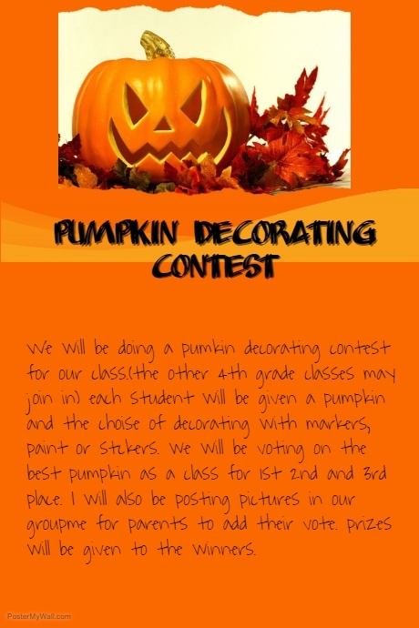 Copy of Pumpkin carving contest | PosterMyWall