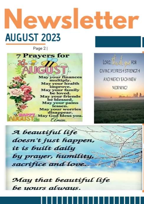 Orange Custom Branded Newsletter Page | PosterMyWall