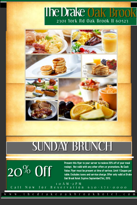 Plantilla de Cupón de Brunch | PosterMyWall