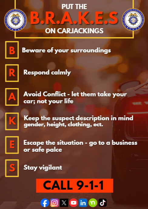 BRAKES on Carjacking | PosterMyWall