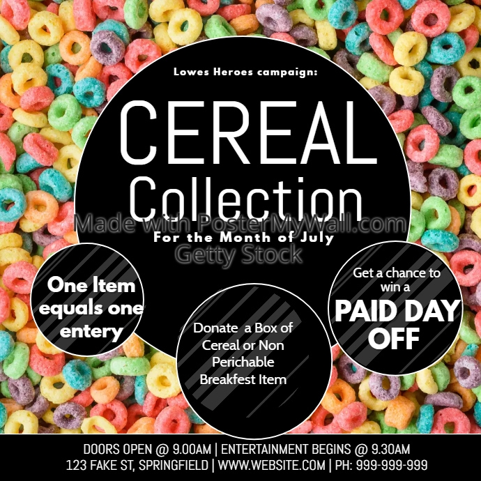 Copy of National Cereal Day Poster | PosterMyWall