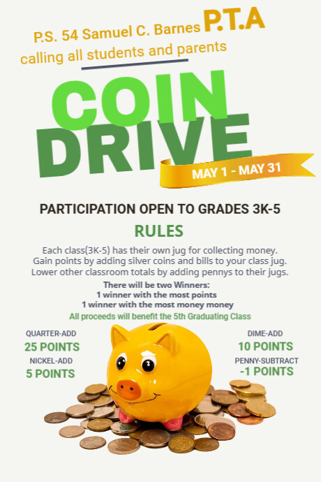 School penny wars drive flyer | PosterMyWall