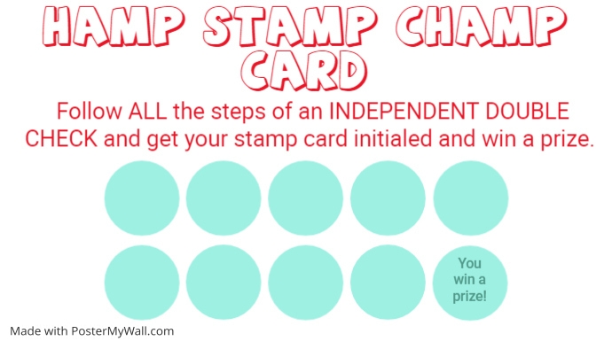 HAMP Stamp Champ Card | PosterMyWall
