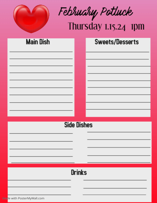 Copy of April Potluck | PosterMyWall