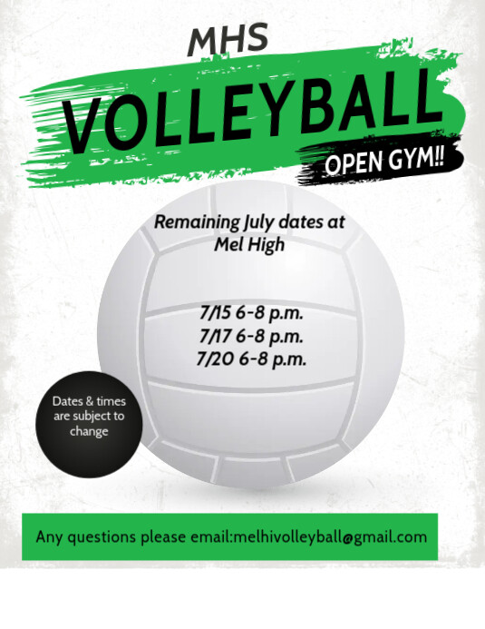 VB Open Gym | PosterMyWall