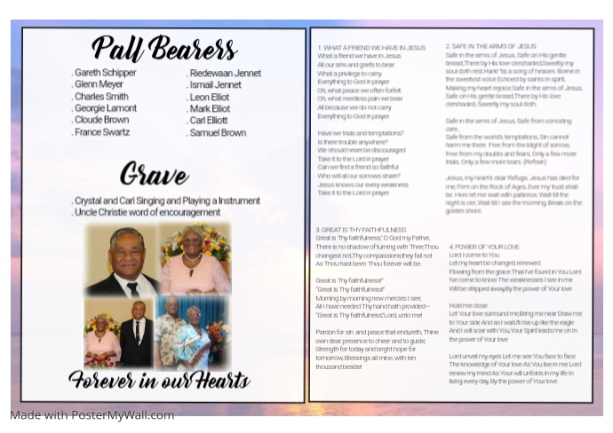 Copy of Copy of Homegoing Program | PosterMyWall