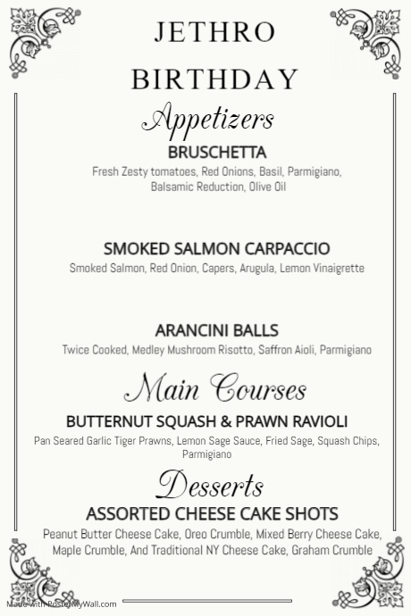 Copy of Daily Menu Template | PosterMyWall