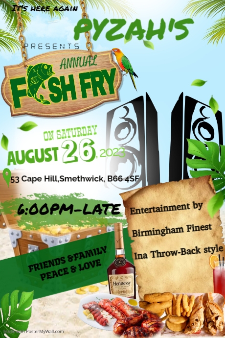 Fish Fry Temp By Nessa Designs | PosterMyWall