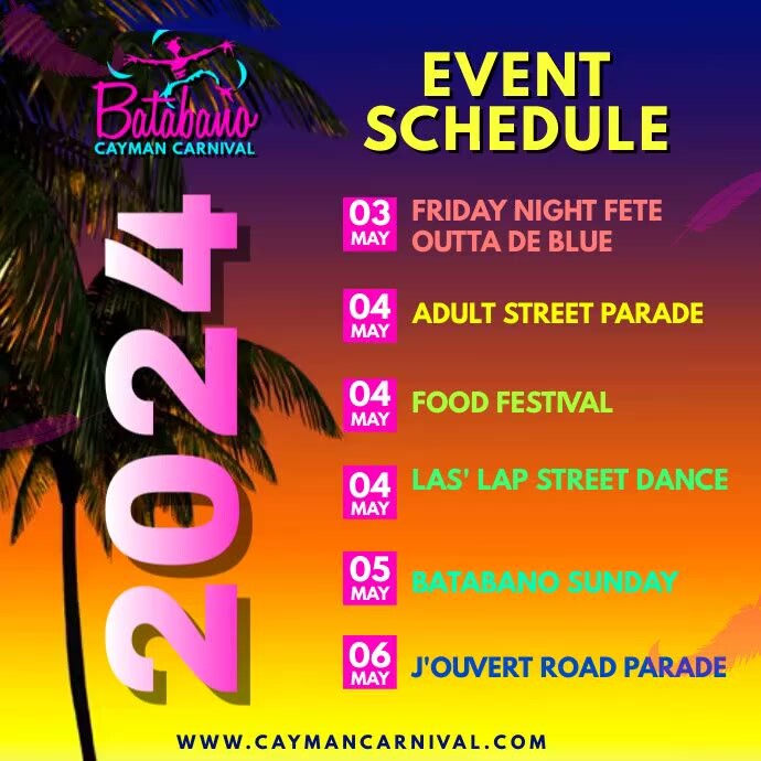 Copy of 2024 Official Schedule of Events IG | PosterMyWall