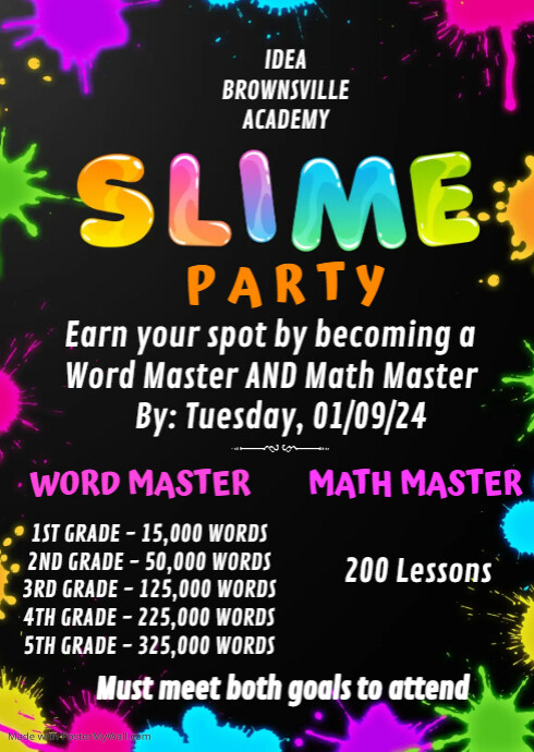 Copy of Glow in the dark slime birthday | PosterMyWall