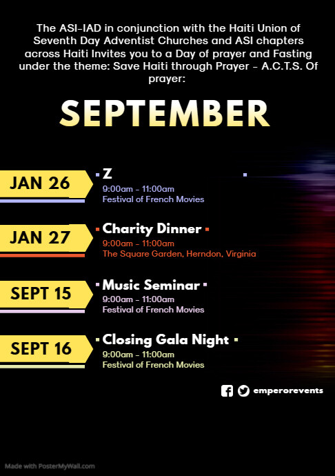 Modern Event Schedule Table Video | PosterMyWall