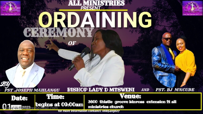 ordaining Sunday service poster | PosterMyWall