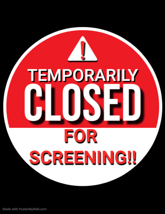 Closed Warning Sign | PosterMyWall