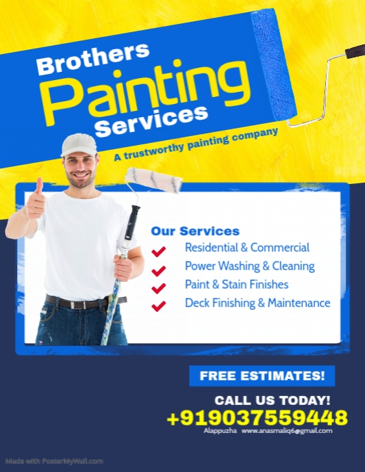 Copy of Painting Services Flyer Poster Template | PosterMyWall