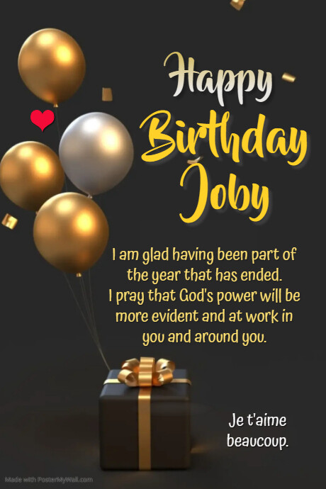 Happy Birthday Joby | PosterMyWall