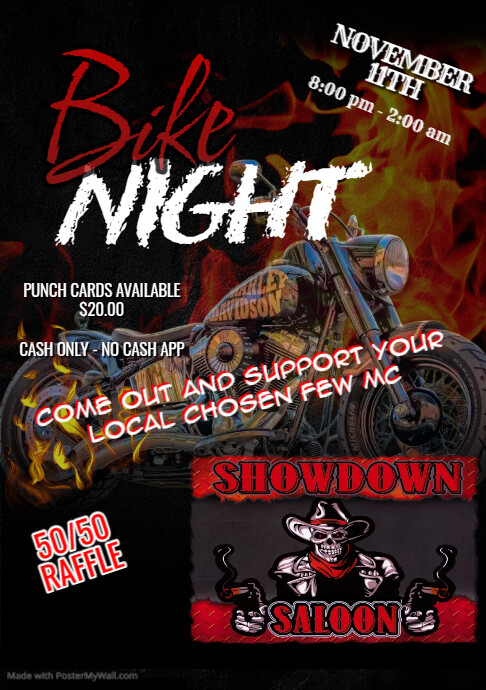 Bike Night Flyer | PosterMyWall