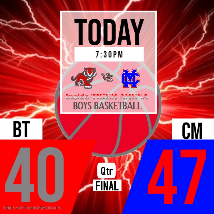 Boys Basketball Home Scoreboard | PosterMyWall