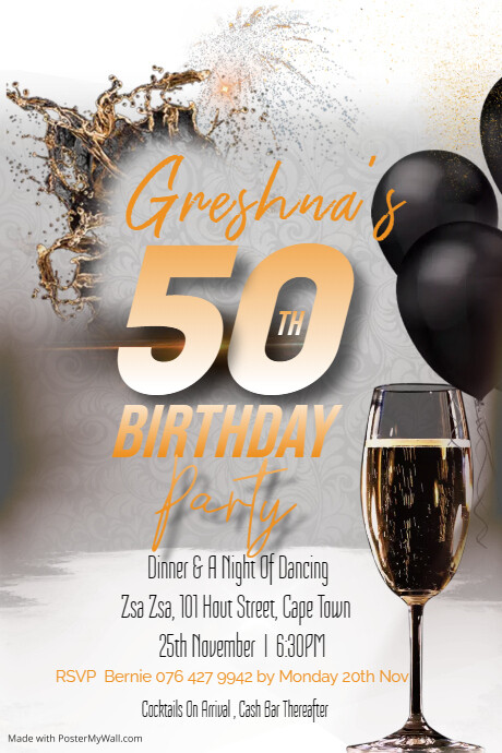 50th Birthday Party | PosterMyWall