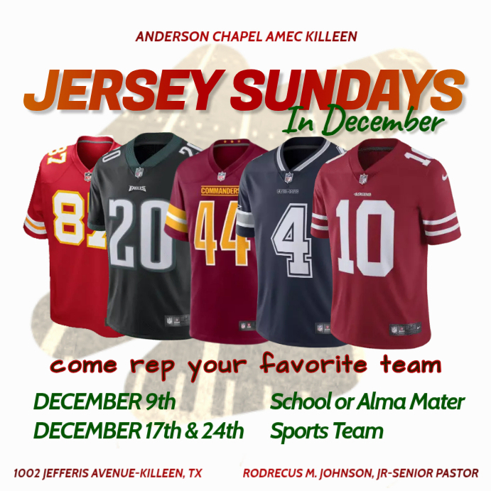 Copy of Jersey Sunday Service 09.24.2023 | PosterMyWall