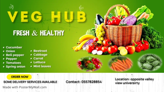 Copy of Fresh organic vegetable flyer | PosterMyWall