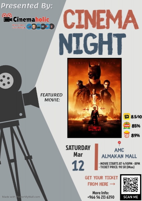Cinema Night (EN) | PosterMyWall