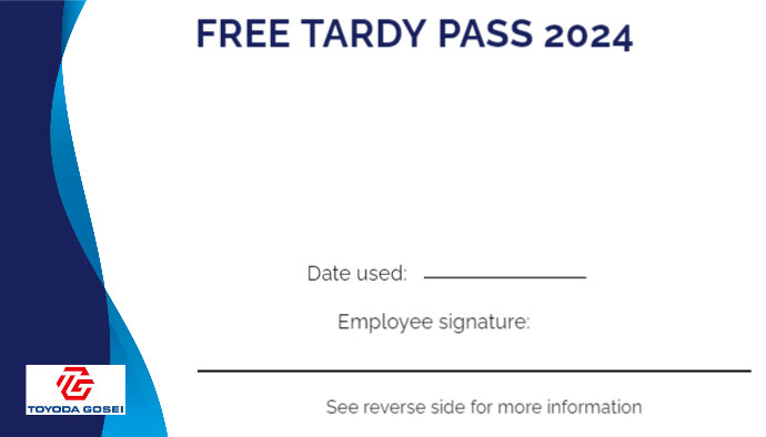 2024 Free Tardy Pass Front | PosterMyWall