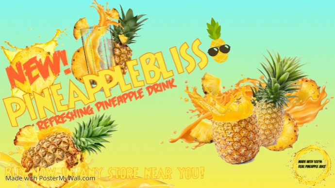 F&N1 Pineapple Juice Ad | PosterMyWall