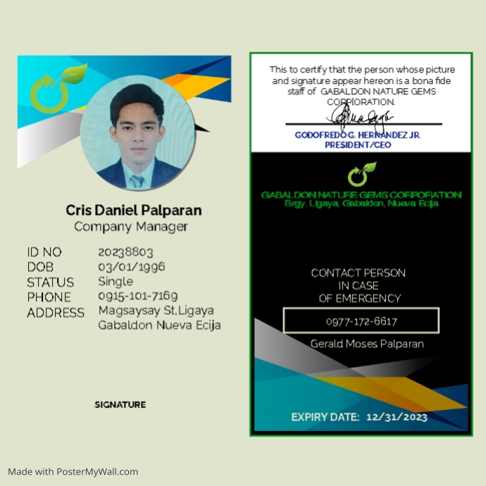 Copy of ID CARDS (2) | PosterMyWall