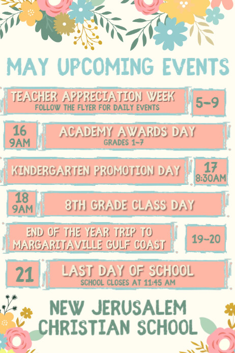 Copy of June Upcoming Events Calendar | PosterMyWall