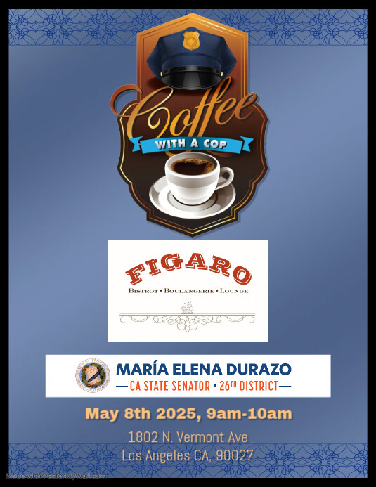 Coffee With. Cop Template | PosterMyWall