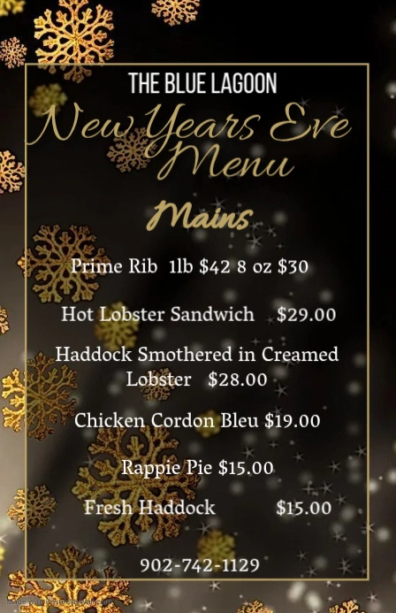 New Years Eve Dinner Menu Template | PosterMyWall