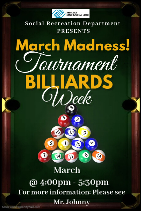 Billiard, snooker, match day | PosterMyWall