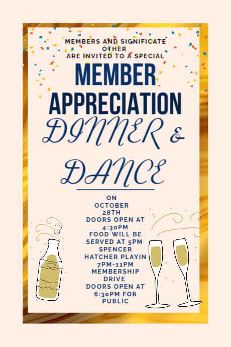Employee Appreciation Dinner Invite Template | PosterMyWall